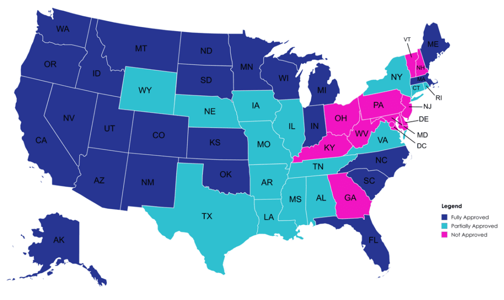 HUD Home Loan State Approval Map